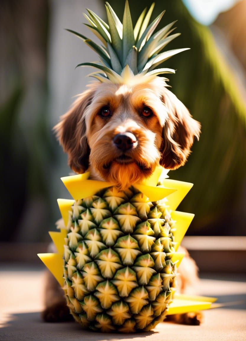 Pineapple Dog - AI Generated Artwork - NightCafe Creator
