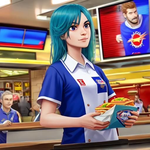 Wizards in fast food restaurant - AI Generated Artwork - NightCafe Creator