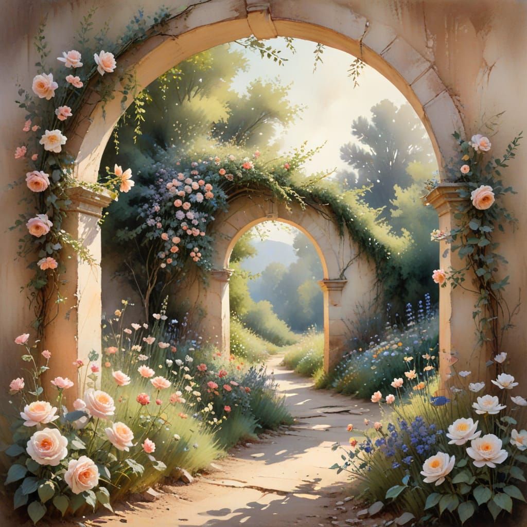 A. Kurbatov,Maranov,Volegov Watercolor painting, Charming vintage ...