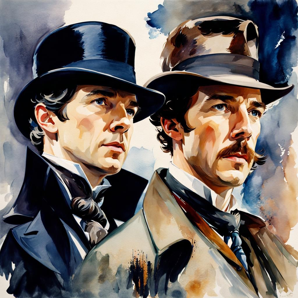 Sherlock Holmes and Dr. Watson - AI Generated Artwork - NightCafe Creator