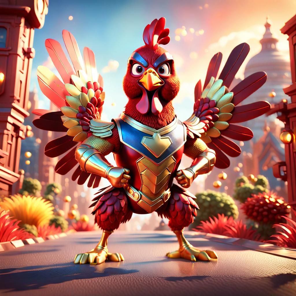 Video Game Character - Chuck the Superchicken - AI Generated Artwork ...