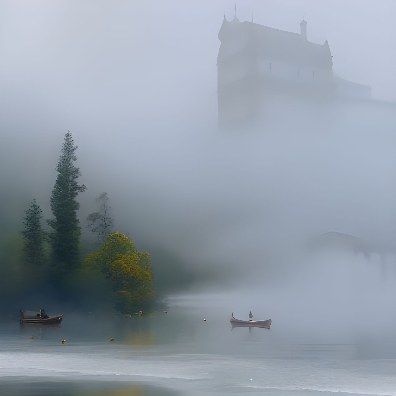 Clothed in a veil of mist - AI Generated Artwork - NightCafe Creator