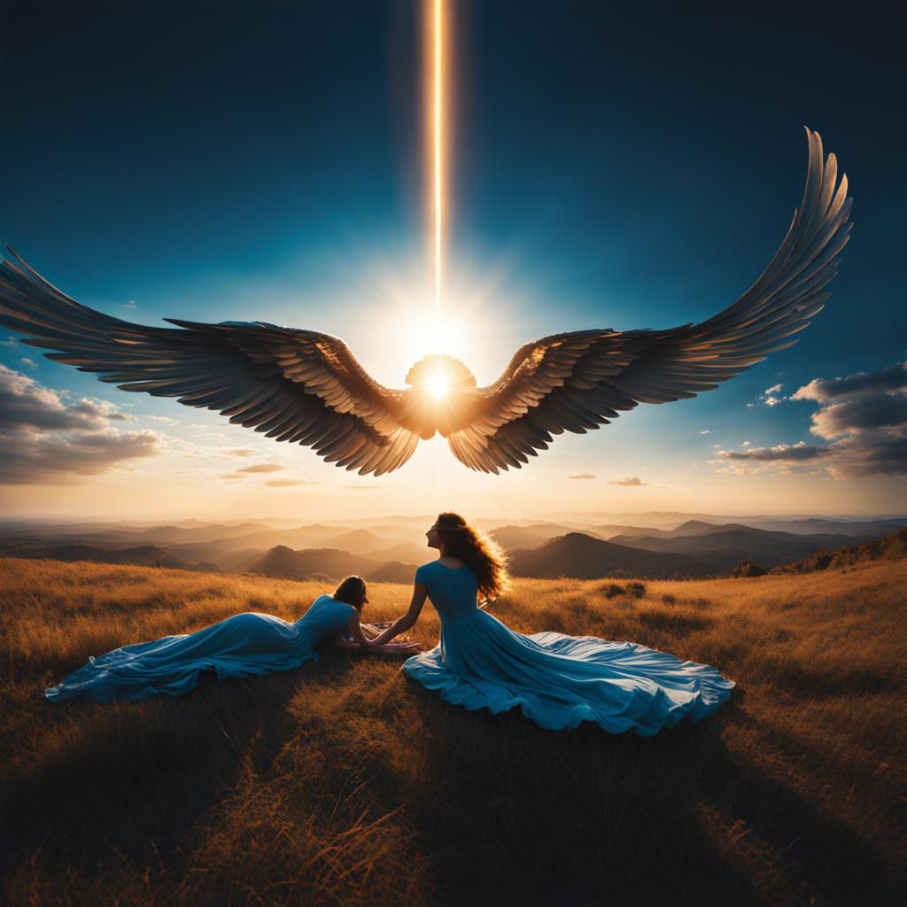 An angel approaches - AI Generated Artwork - NightCafe Creator