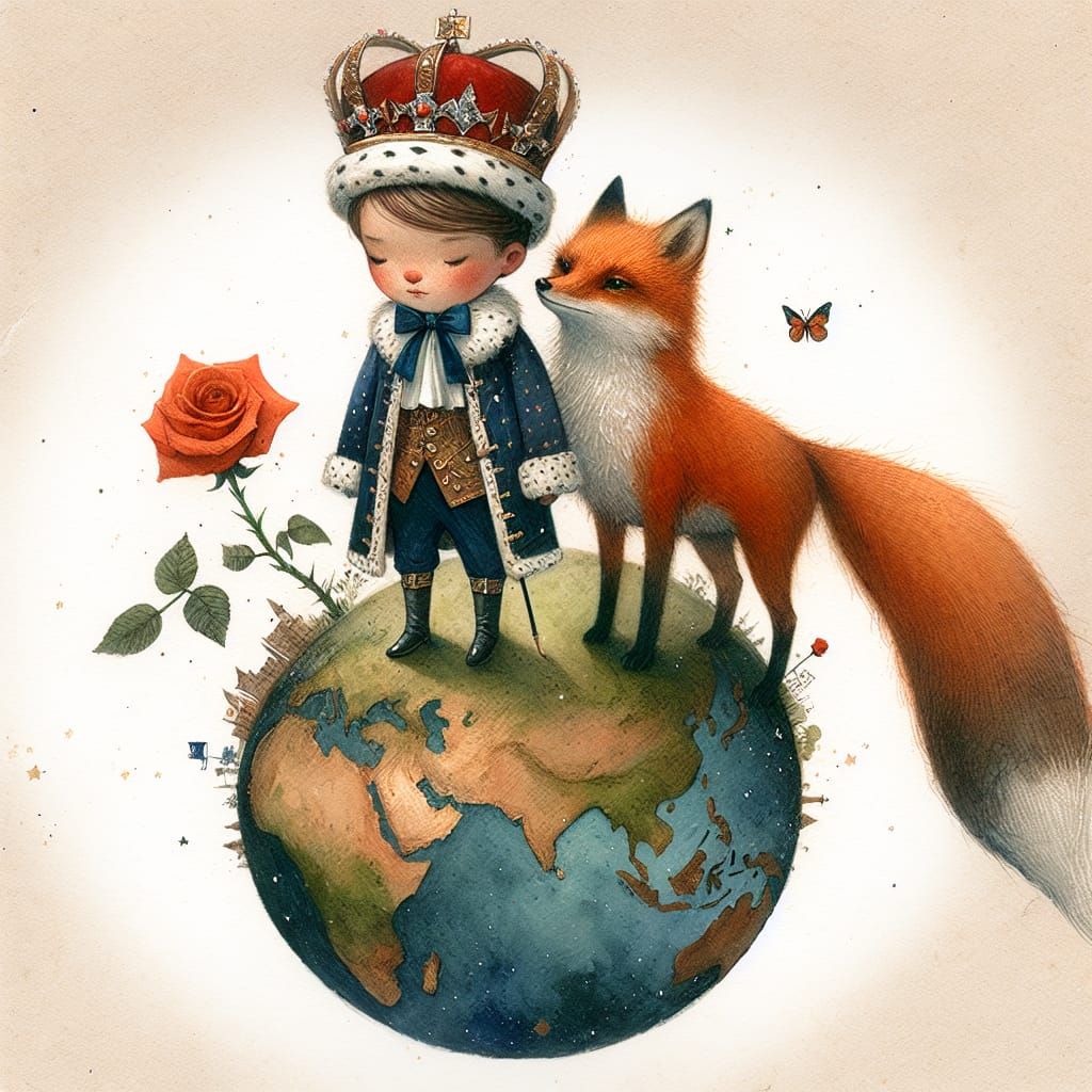 "The Little Prince" Illustration 4 - AI Generated Artwork - NightCafe ...