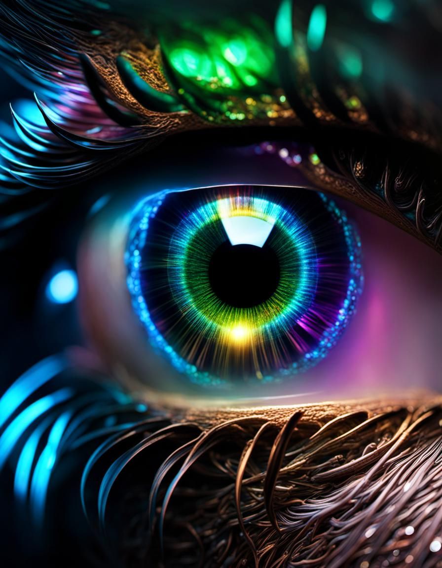 Iridescent eye - AI Generated Artwork - NightCafe Creator