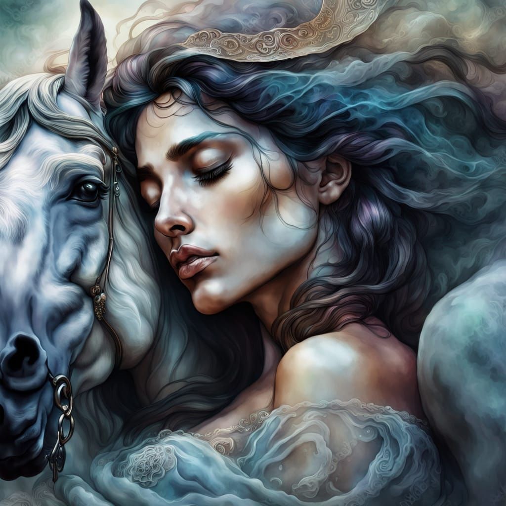 A Wild Gypsy Kind of Love - Mystical Gypsy Stallion Portrait...