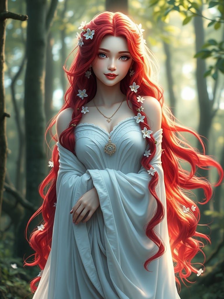 Goddess Gaia - Timeless Goddess of the Woods in Ethereal Be...