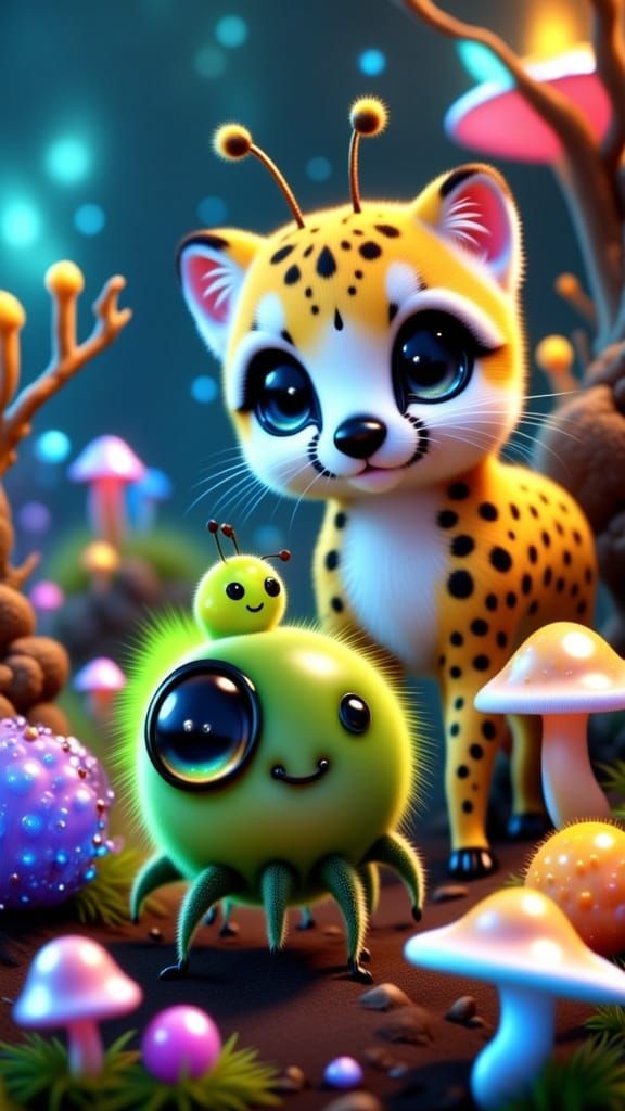 Micro tiny Chibi character design of a baby caterpillar bug, cute ...