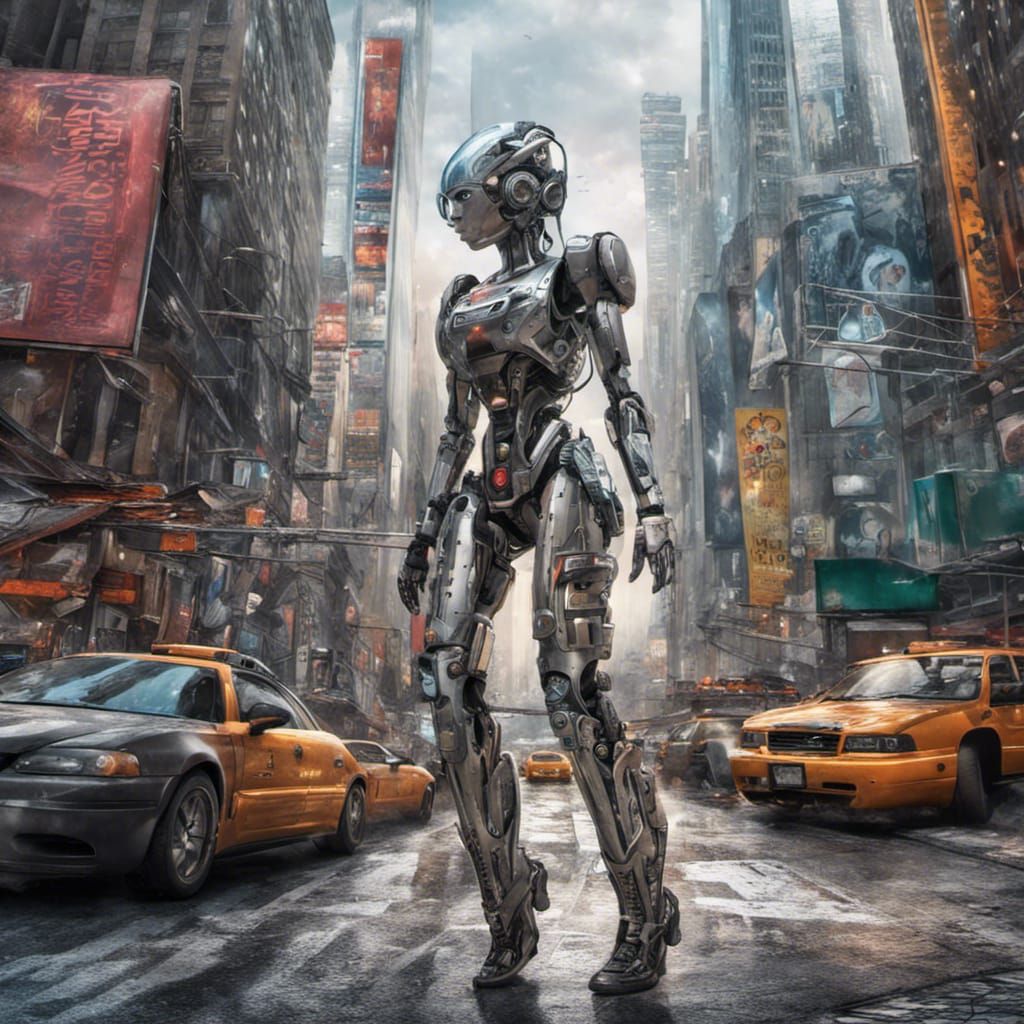 New York City in the year 2050.. the technologies of the modern world ...
