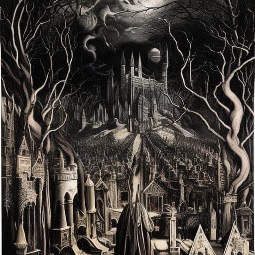 The Downward Path - AI Generated Artwork - NightCafe Creator