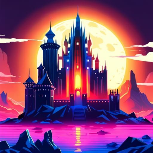 The Castle in the Lake - AI Generated Artwork - NightCafe Creator