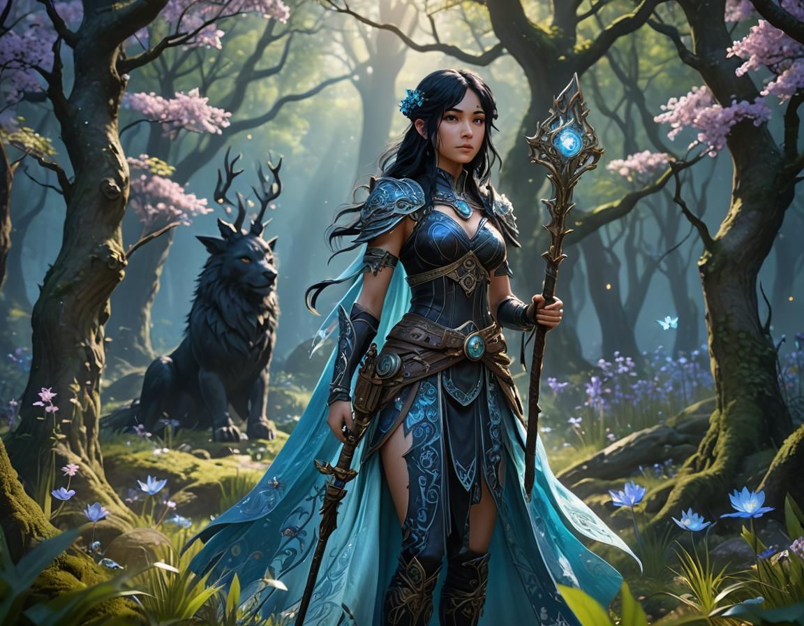 The lade of the dark whispers - AI Generated Artwork - NightCafe Creator