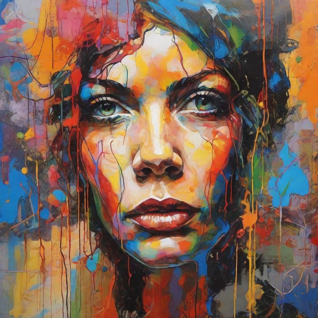 Abstract Expressionism Portrait - AI Generated Artwork - NightCafe Creator
