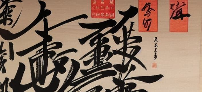 Fancy Chinese calligraphy - AI Generated Artwork - NightCafe Creator