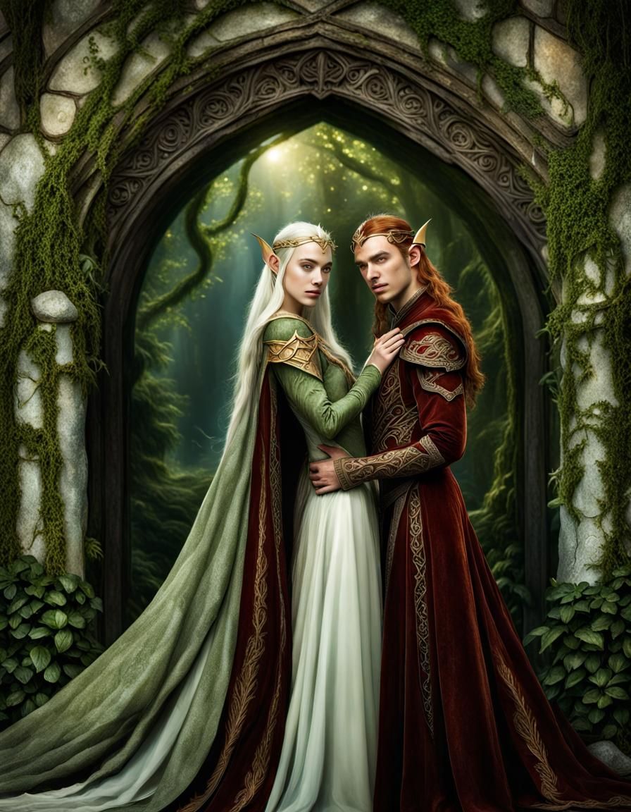 Elf Portraits - Wonderful portrait of young elven lovers. - AI ...