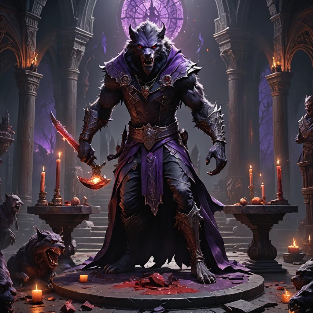 Shadowwolf Warlock - AI Generated Artwork - NightCafe Creator