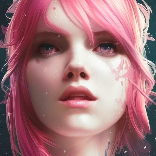 Splashed Pink - AI Generated Artwork - NightCafe Creator