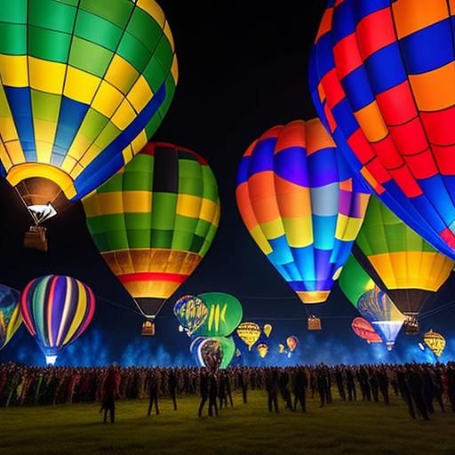 Experience the stunning visual spectacle at a nighttime balloon glow ...