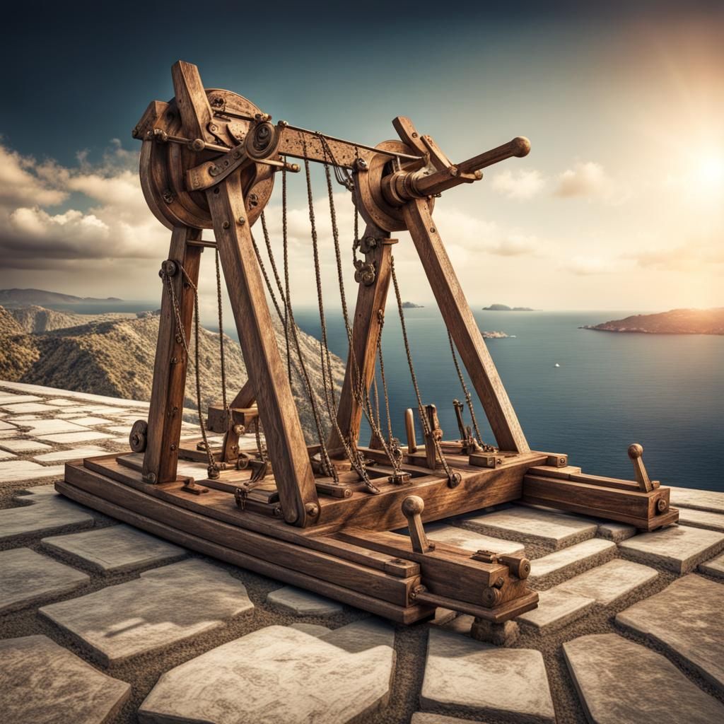 Greek Catapult - Classical Greek Catapult in Action