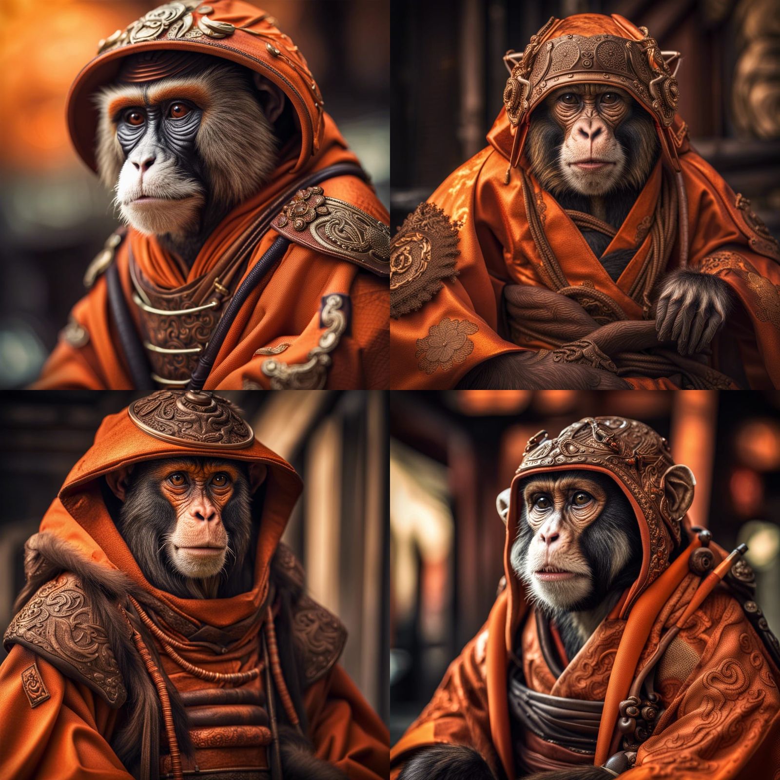Monkey Clan Samurai - AI Generated Artwork - NightCafe Creator