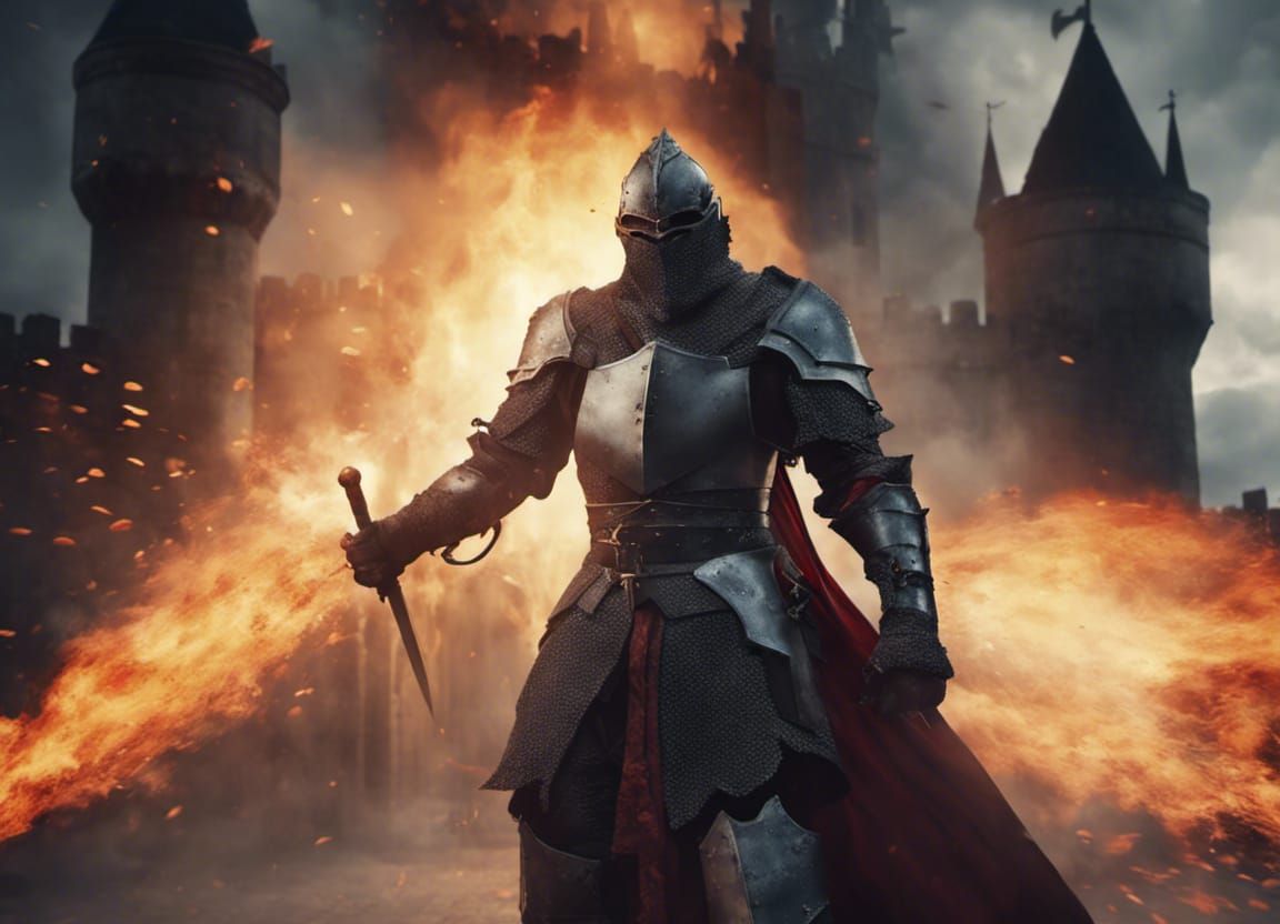 A powerful vampire lord attacks the castle, battle, battle raining ...