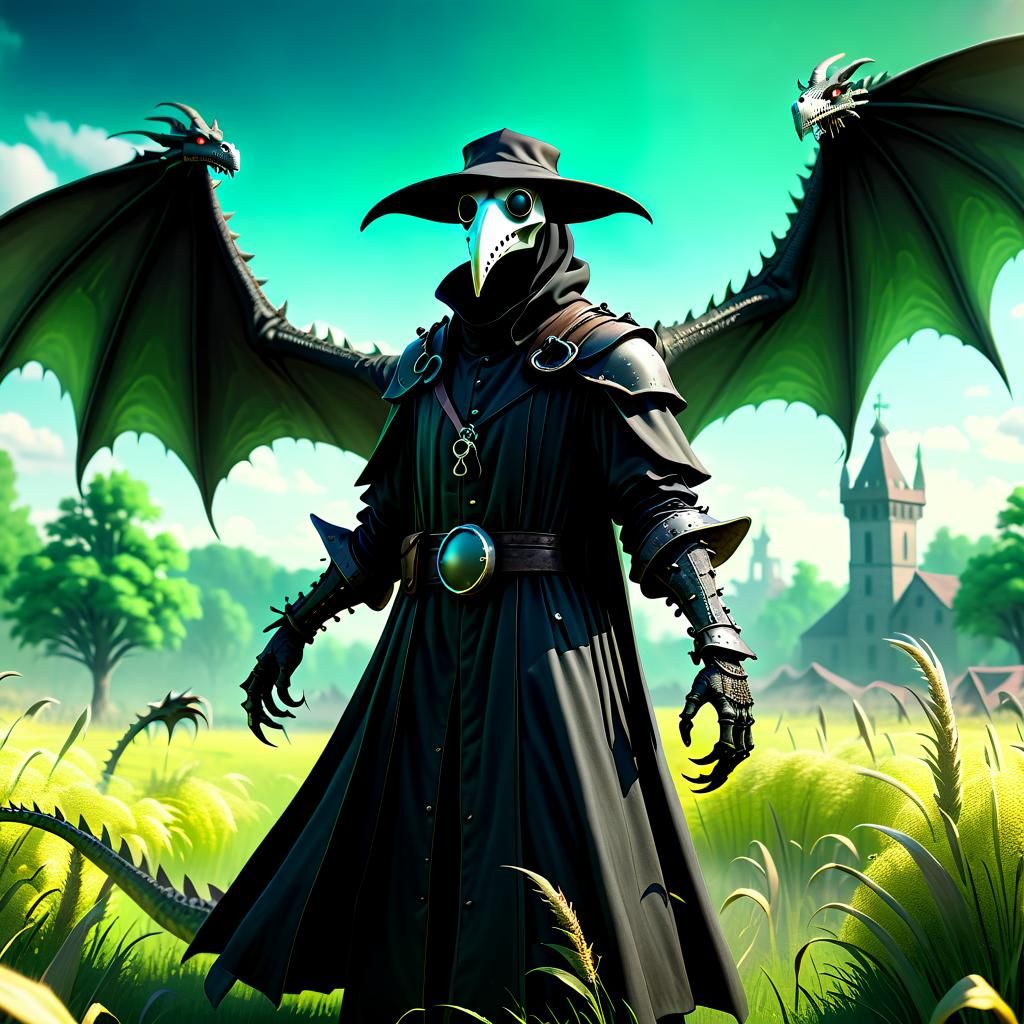 Plague Doctor as a Dragon - AI Generated Artwork - NightCafe Creator