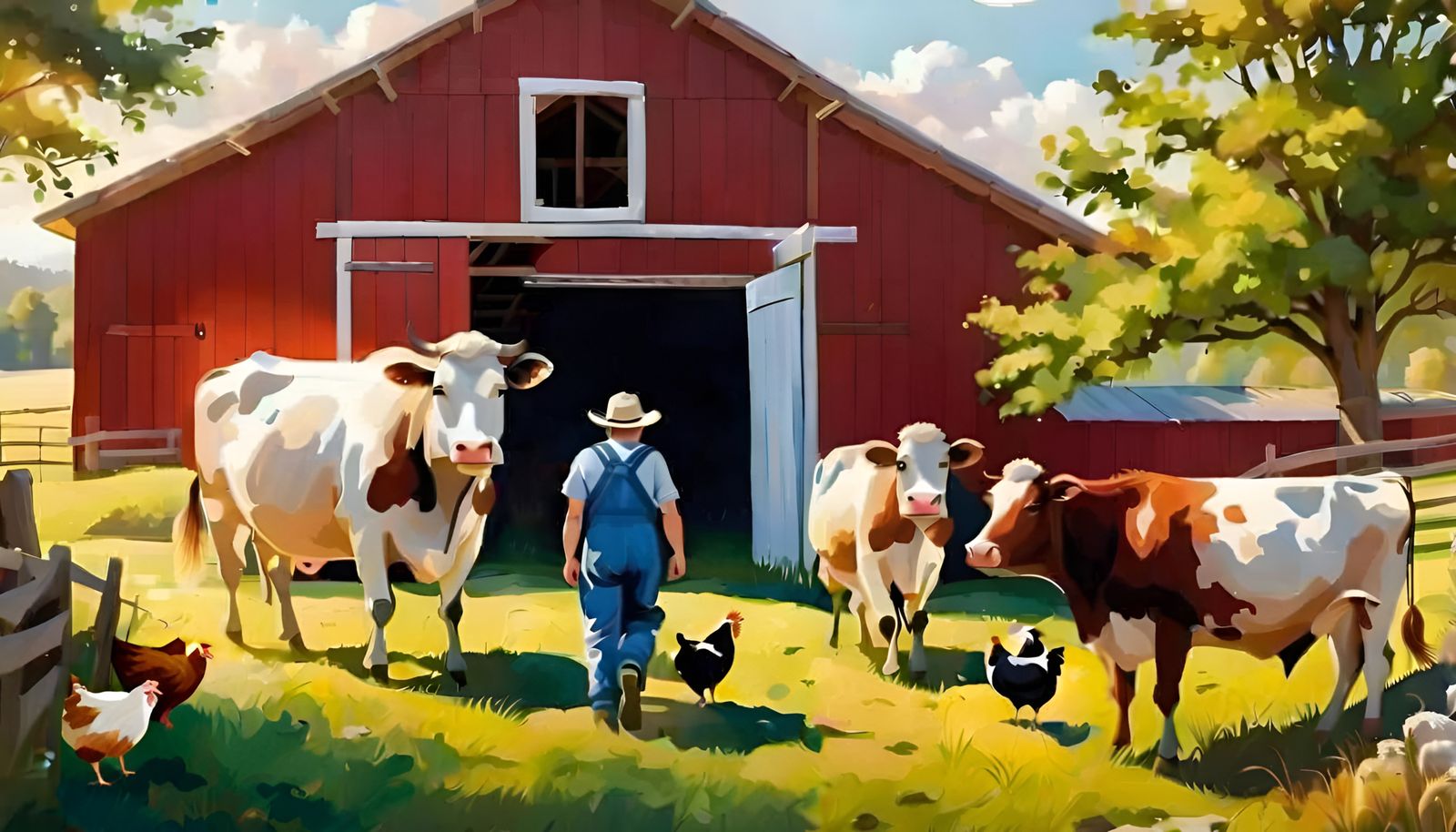 Working at the Dairy Farm - AI Generated Artwork - NightCafe Creator