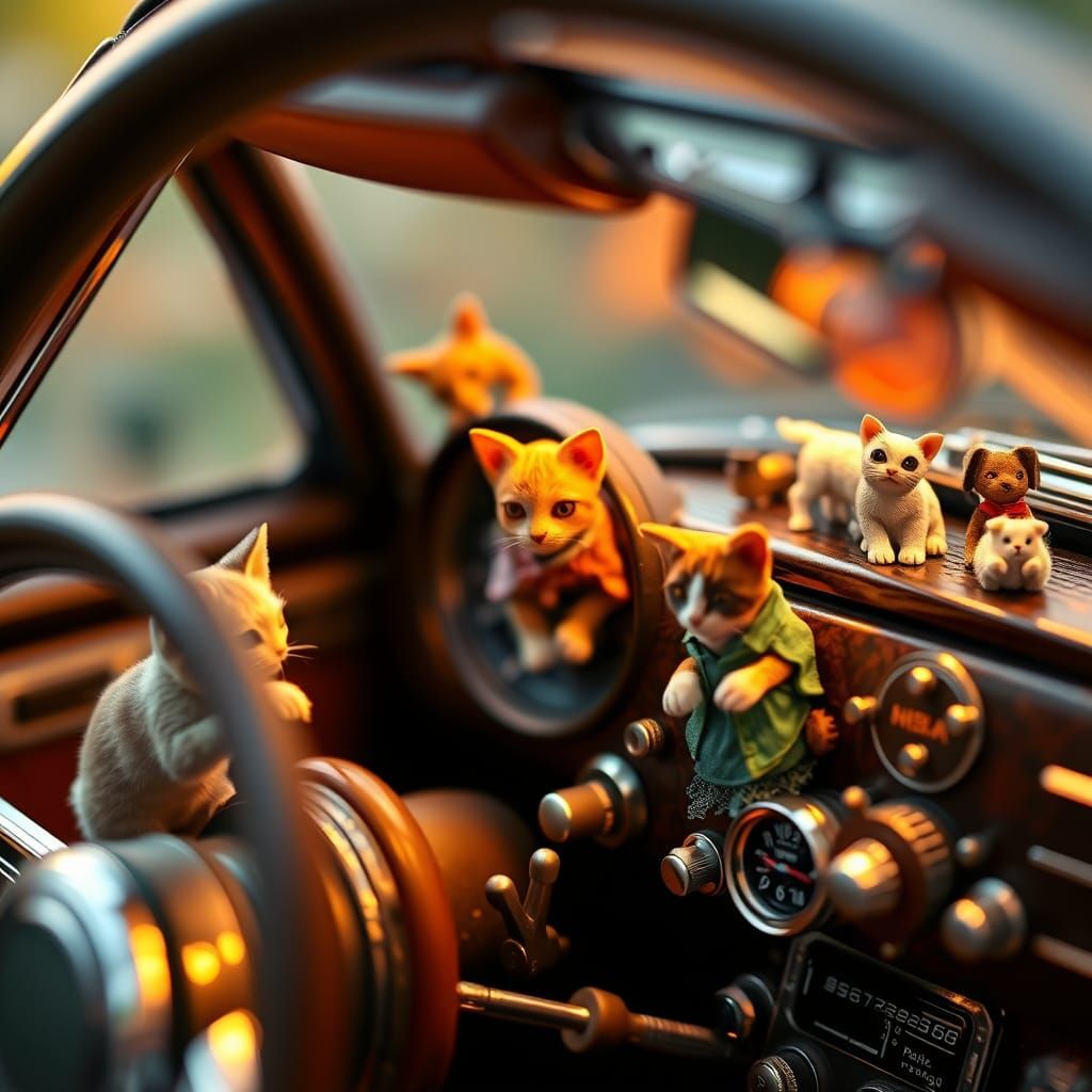 super small cats - Whimsical Miniature World of Tiny Cats an...