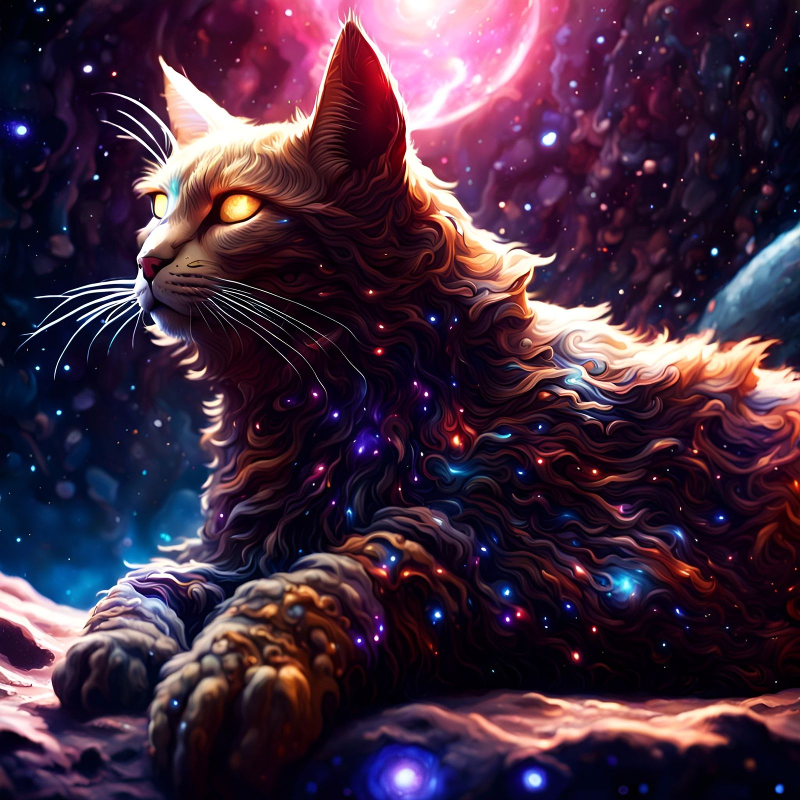 Cosmic Kitty - AI Generated Artwork - NightCafe Creator
