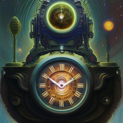 **intricate interstellar alien clocks 🕰️ - AI Generated Artwork ...
