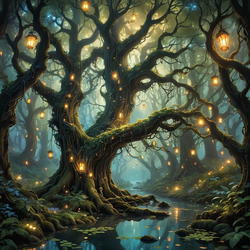 Enchanted Tree - AI Generated Artwork - NightCafe Creator