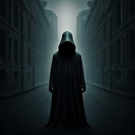 Hooded alien creature - AI Generated Artwork - NightCafe Creator