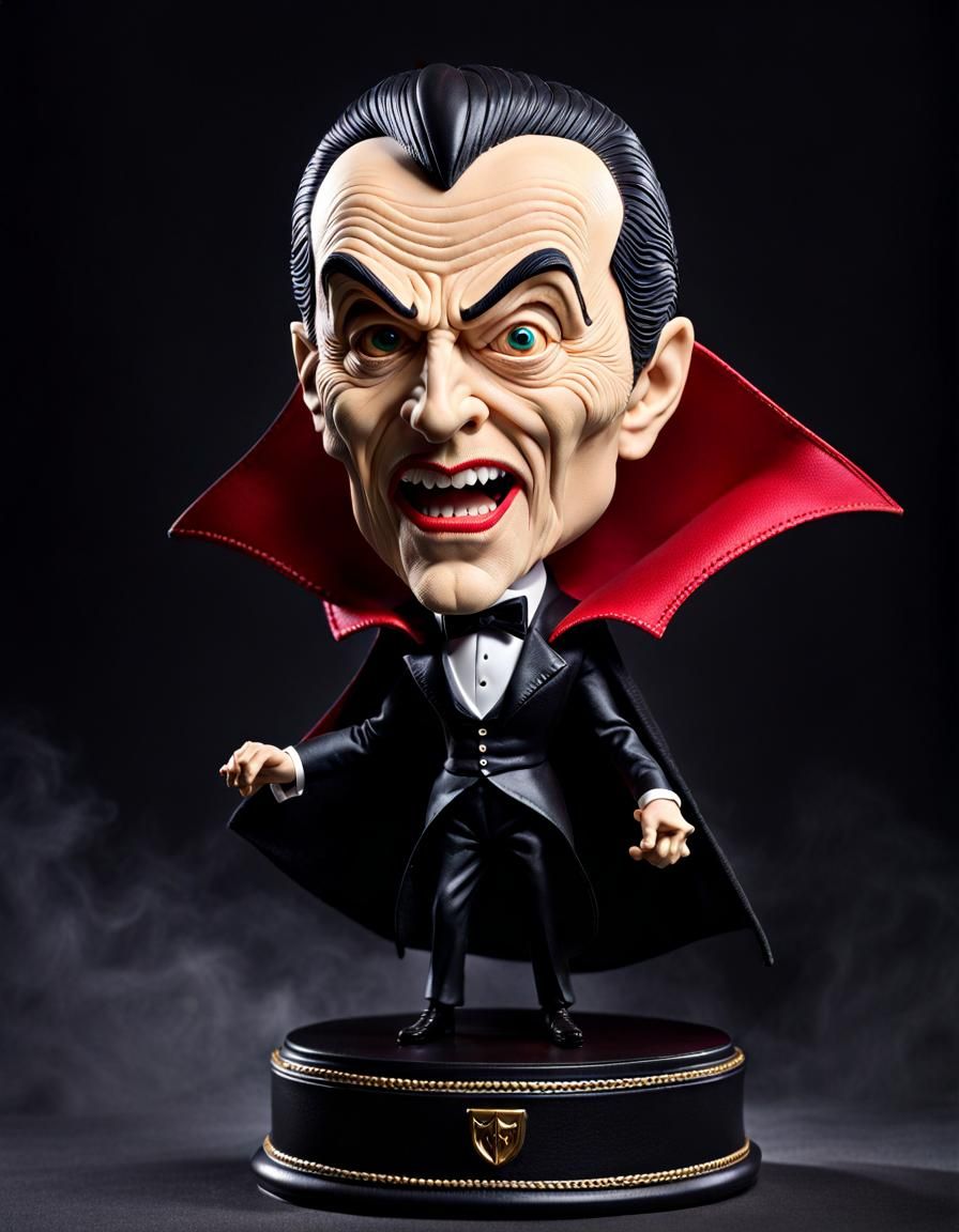 scary and realistic bobblehead Dracula, masterpiece - AI Generated ...