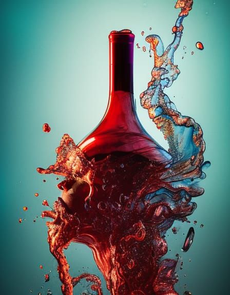 bottle of wine - AI Generated Artwork - NightCafe Creator