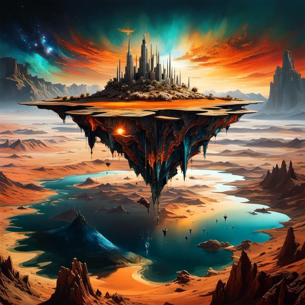 Levitating city - AI Generated Artwork - NightCafe Creator