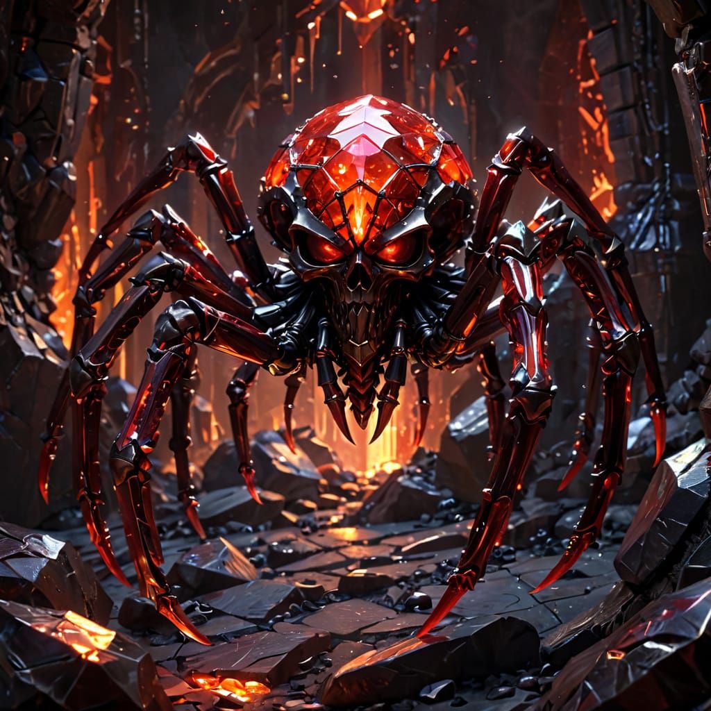 Ruby Spider - Crystal Golem - Scarlet Crystal Arachnid Ascen...