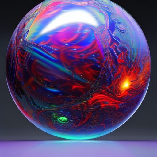 orbs; 8k resolution portrait by Ian Miller, John Coulthart, and Michael ...