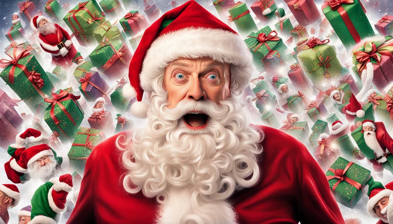 Santa wakes up screaming after a nightmare - AI Generated Artwork ...