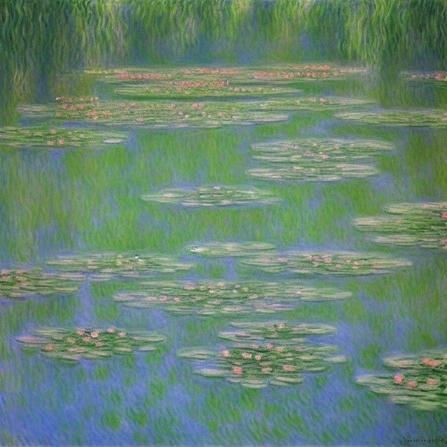 Monet lives in The Matrix - AI Generated Artwork - NightCafe Creator