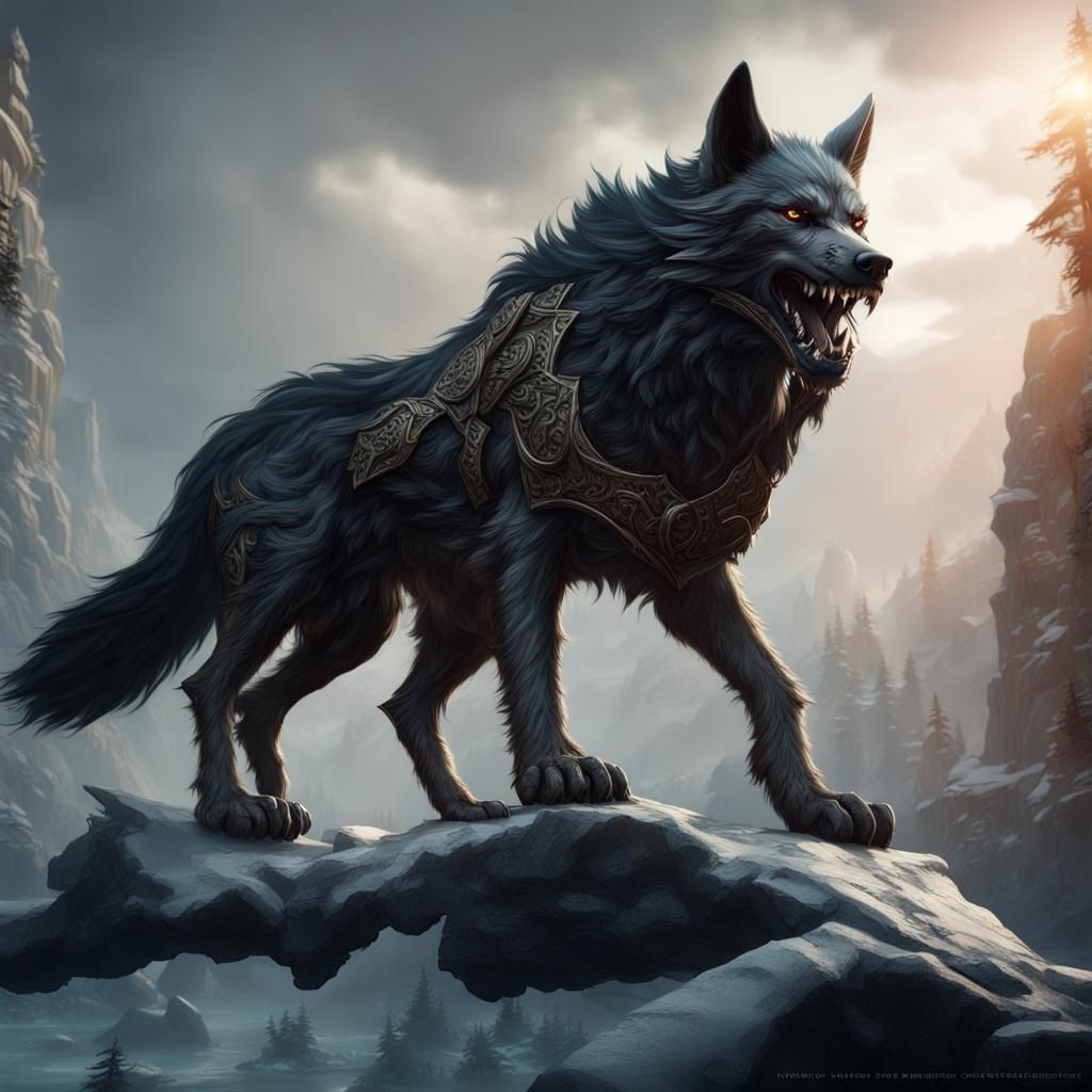 norse mythology fenrir - AI Generated Artwork - NightCafe Creator
