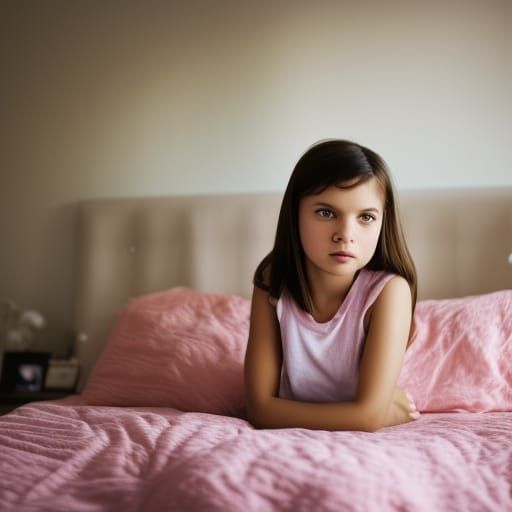 Girl in Her Pink Bedroom - AI Generated Artwork - NightCafe Creator