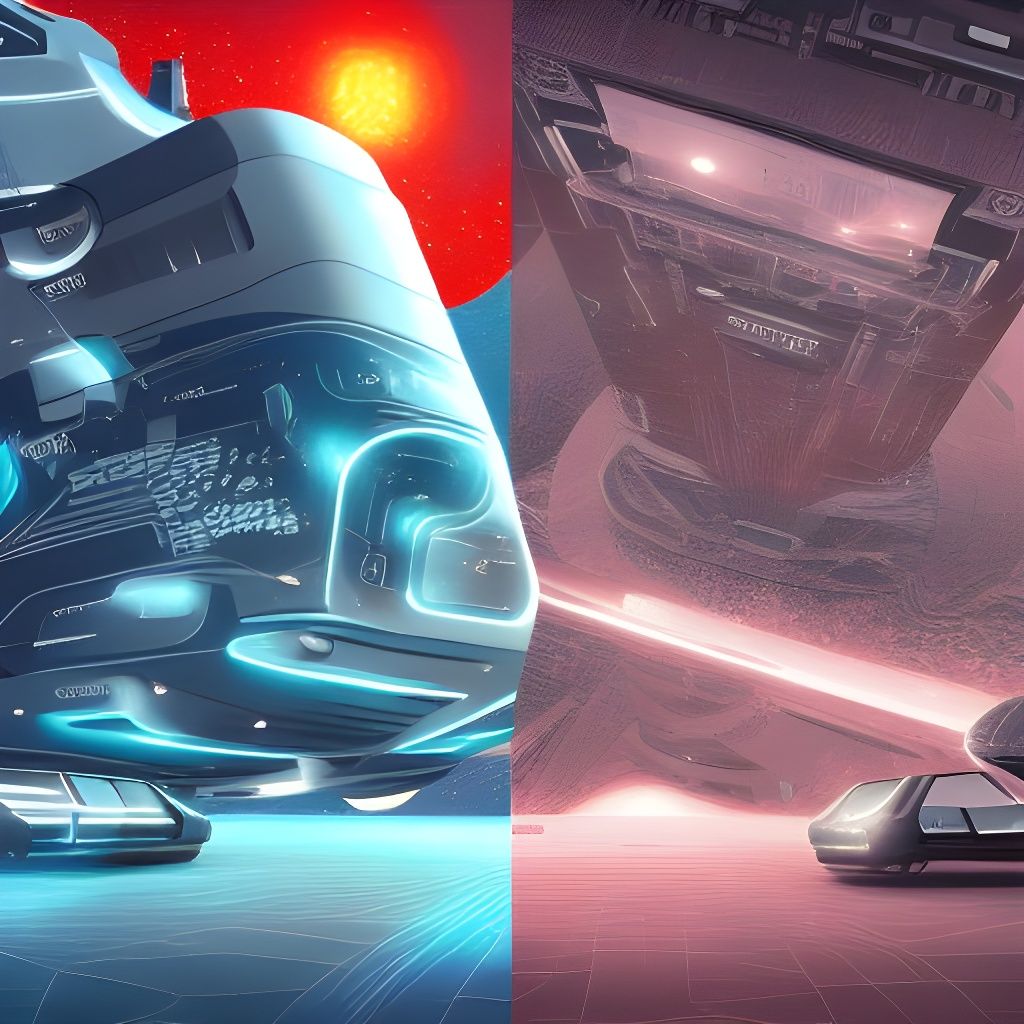 Unstoppable Force Versus Immovable Object, hyperdetailed digital ...