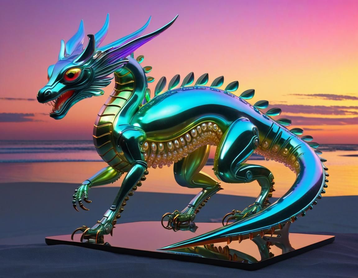 Iridescent Dragon - AI Generated Artwork - NightCafe Creator