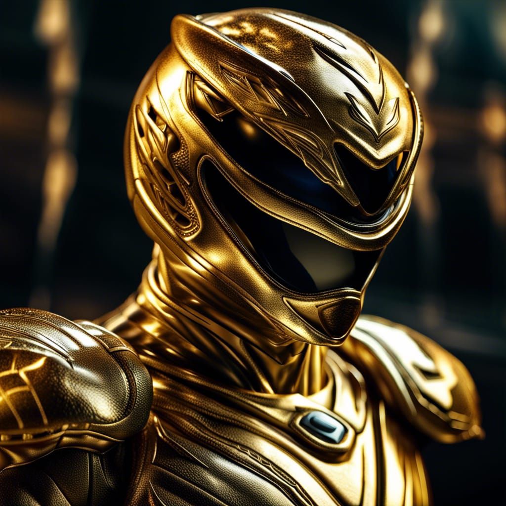Gold power ranger - AI Generated Artwork - NightCafe Creator