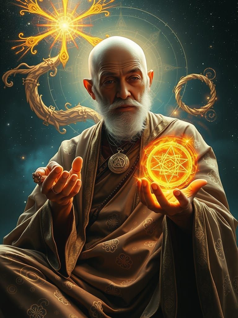 Cosmic Sage: Architect of Existence - AI Art