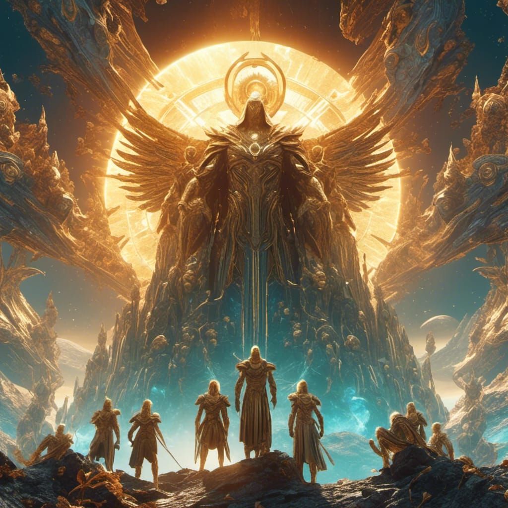 Jesus with his angels stoping a war on earth - AI Generated Artwork ...