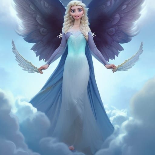 Angelic Elsa VI - AI Generated Artwork - NightCafe Creator