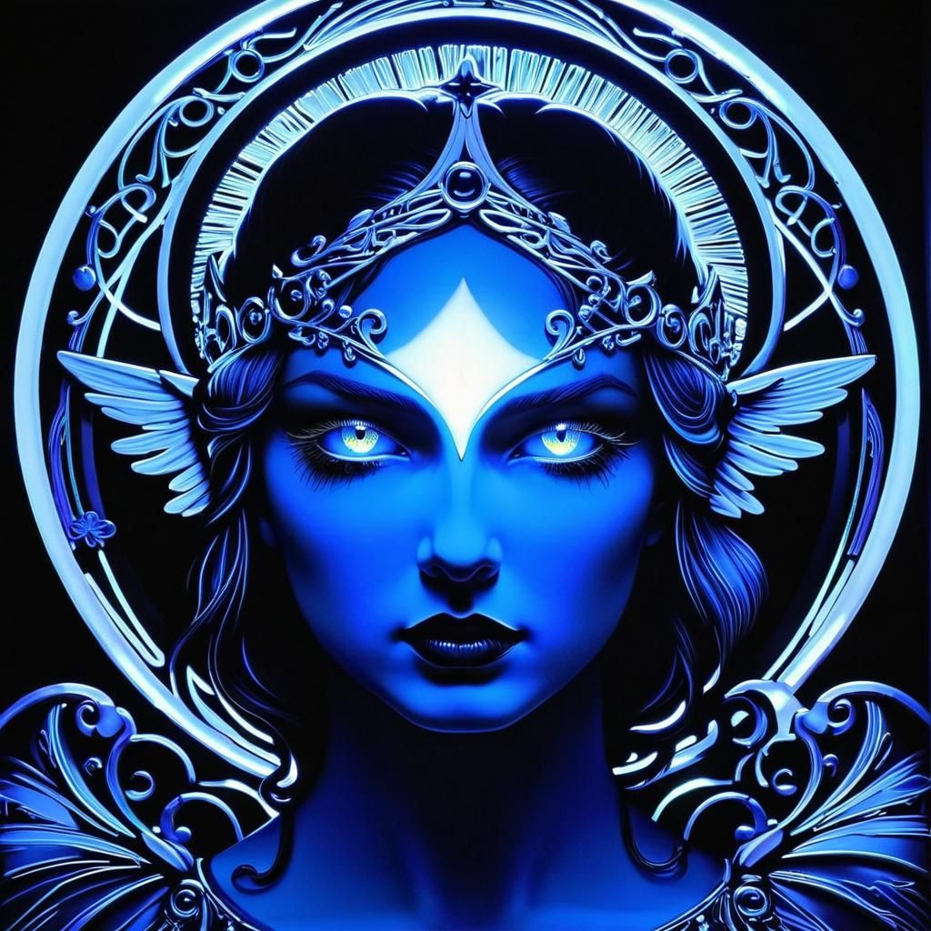 +++Black light painting, UV painting, ethereal glow in the dark, UV ...