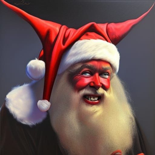 Satin Satan Santa - AI Generated Artwork - NightCafe Creator