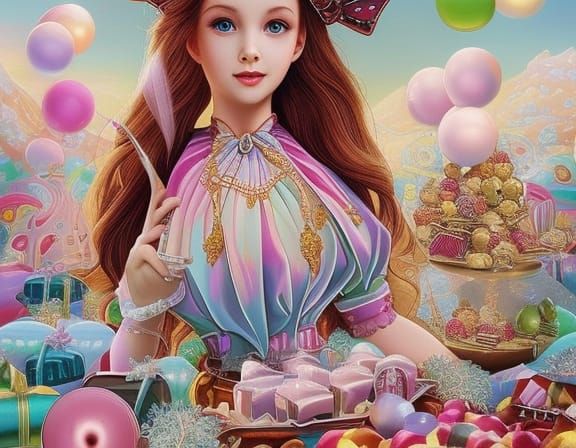 Alice in Candyland - Alice in a Fantastical Candyland Aurora